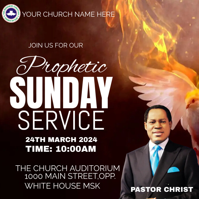 Plantilla de Sunday service template (1) | PosterMyWall