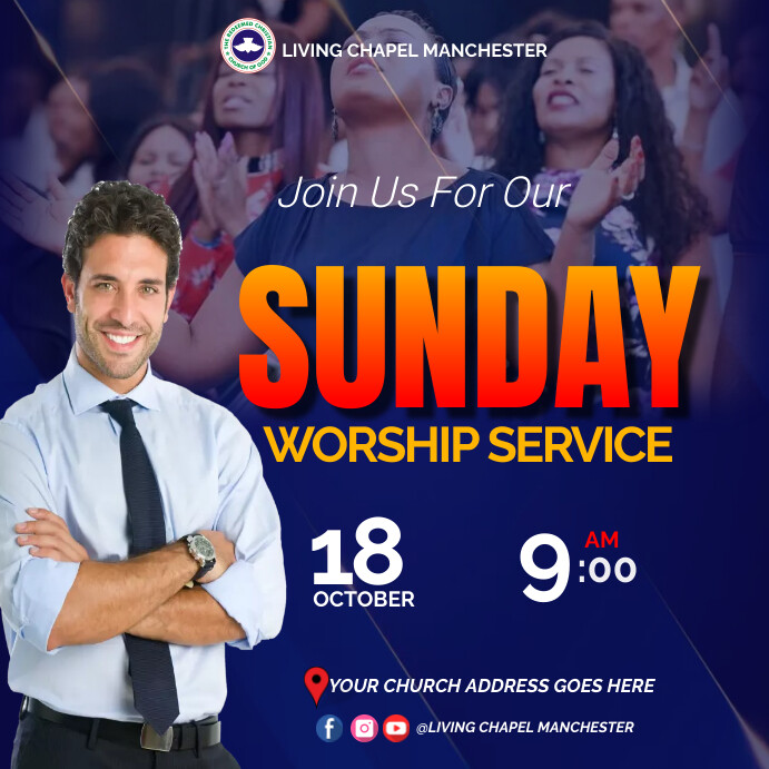 Copy of Sunday service template (1) | PosterMyWall