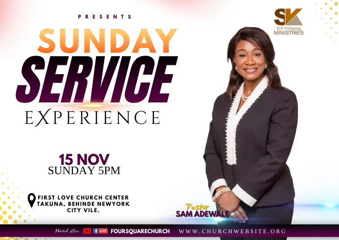 Sunday service template (1) | PosterMyWall
