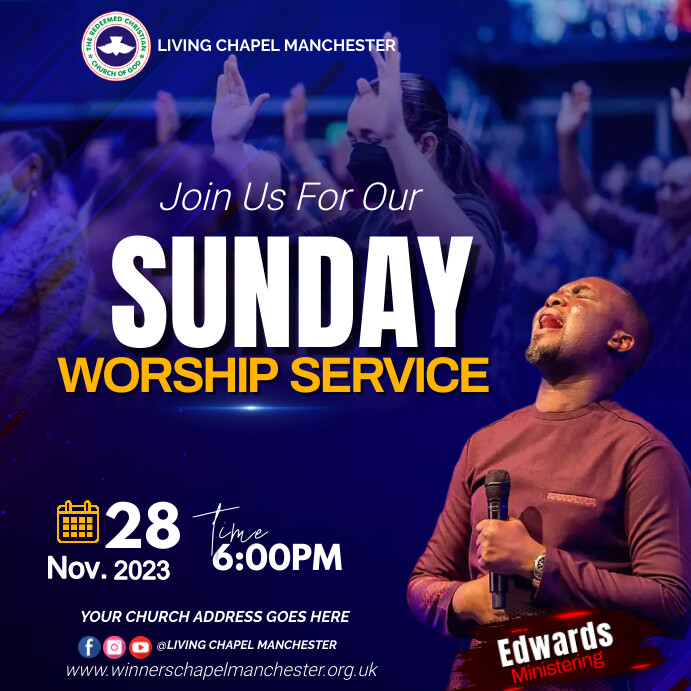 Copy of Sunday service template (1) | PosterMyWall