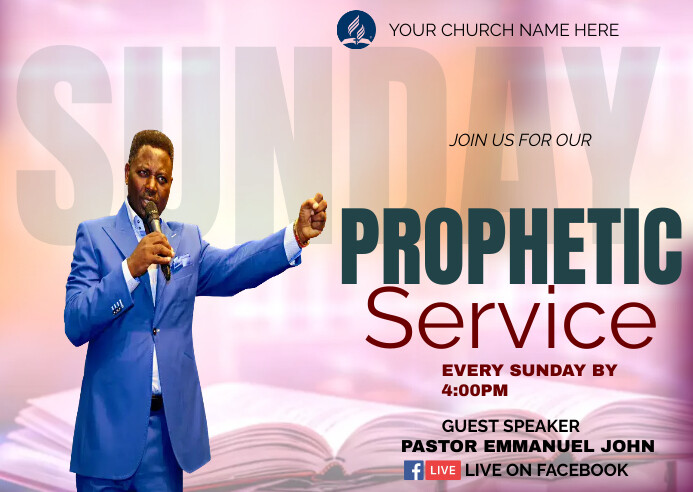 Sunday service template (1) | PosterMyWall