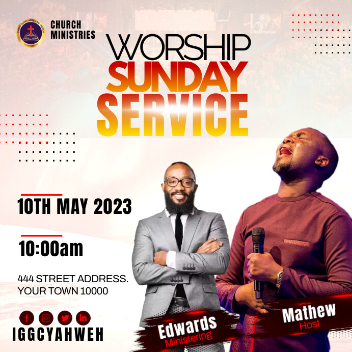 Sunday service template | PosterMyWall