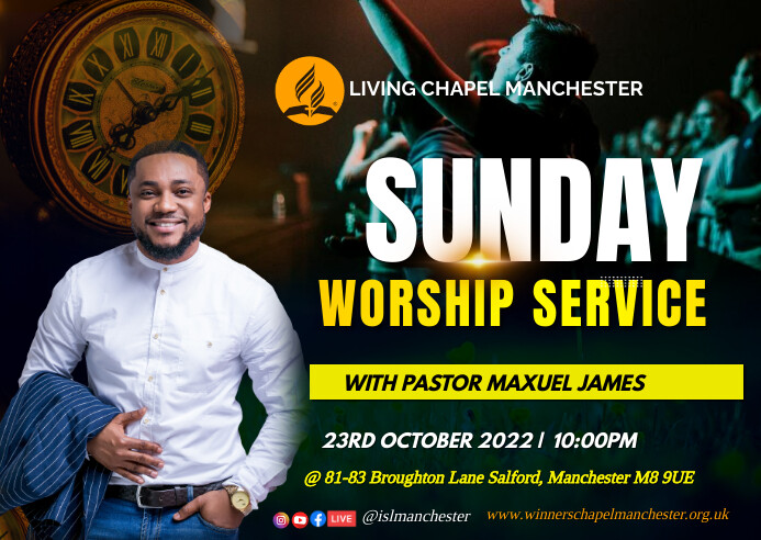 Plantilla de Sunday service template | PosterMyWall