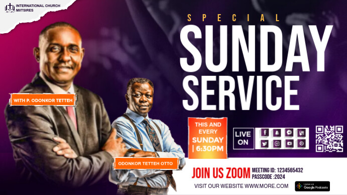 Sunday Service Template | PosterMyWall