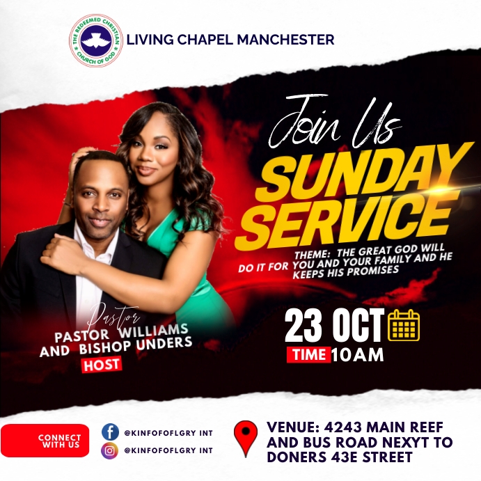 SUNDAY SERVICE TEMPLATE | PosterMyWall