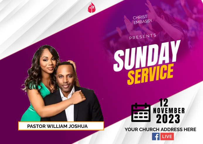 Sunday service template | PosterMyWall