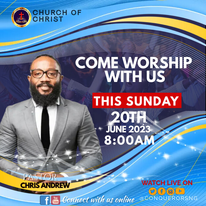 Plantilla de Sunday service template | PosterMyWall
