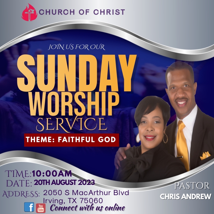 SUNDAY SERVICE TEMPLATE | PosterMyWall