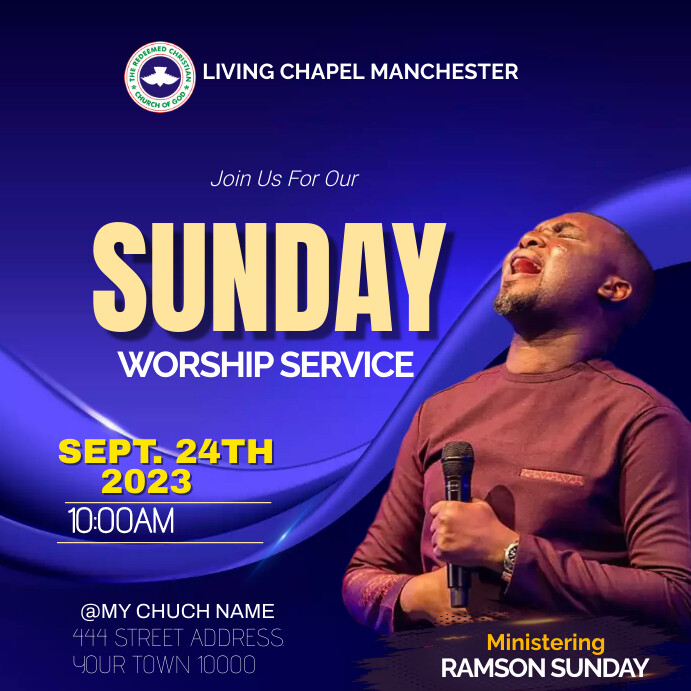 Plantilla de Sunday service template | PosterMyWall