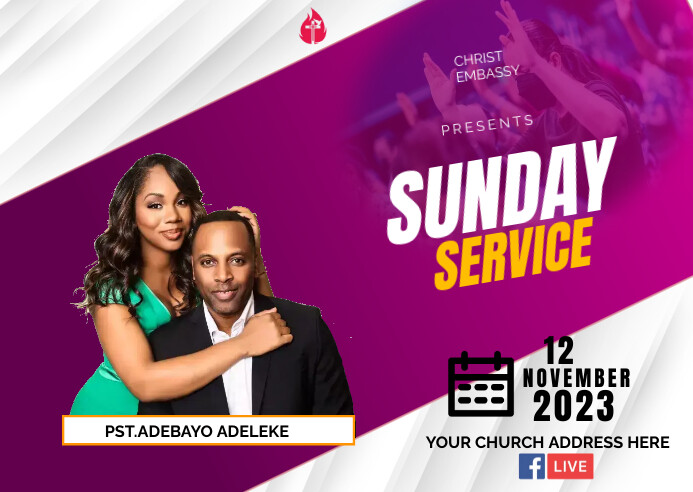 Plantilla de Sunday service template | PosterMyWall
