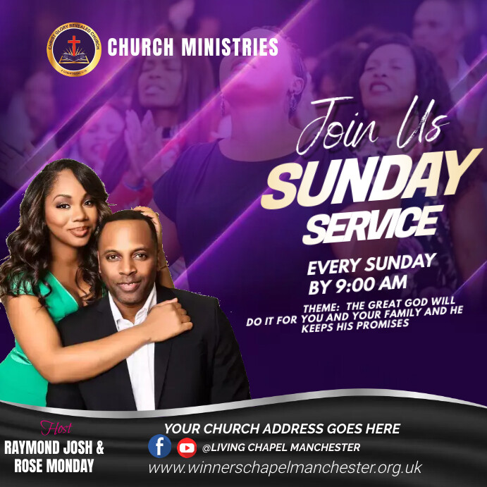 Sunday service template | PosterMyWall