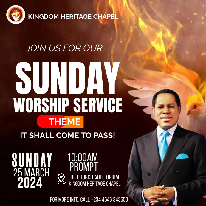 Sunday service template | PosterMyWall