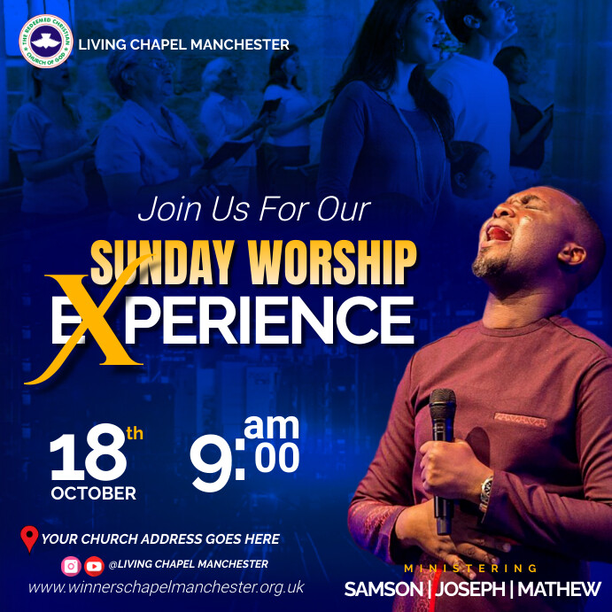 Plantilla de Sunday service template | PosterMyWall