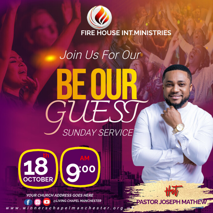 Sunday service template | PosterMyWall