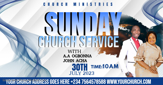 Plantilla de Sunday service template | PosterMyWall