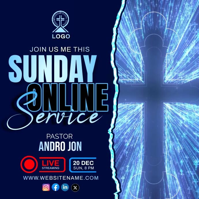 Sunday Service Template | PosterMyWall