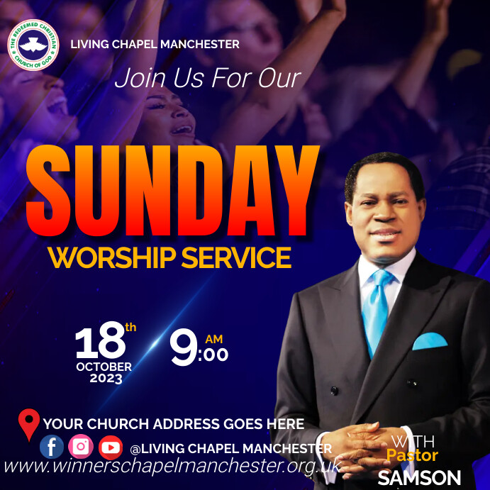 Sunday service template | PosterMyWall