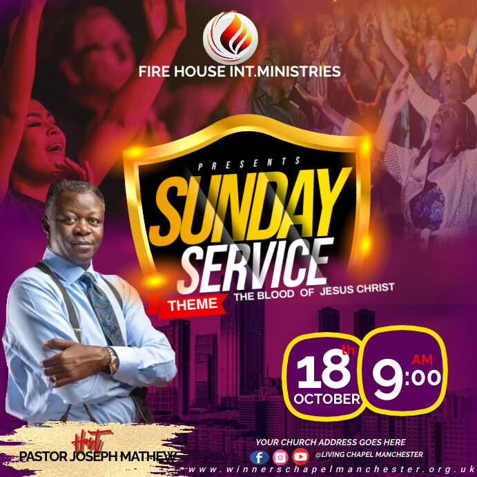 Sunday service template | PosterMyWall