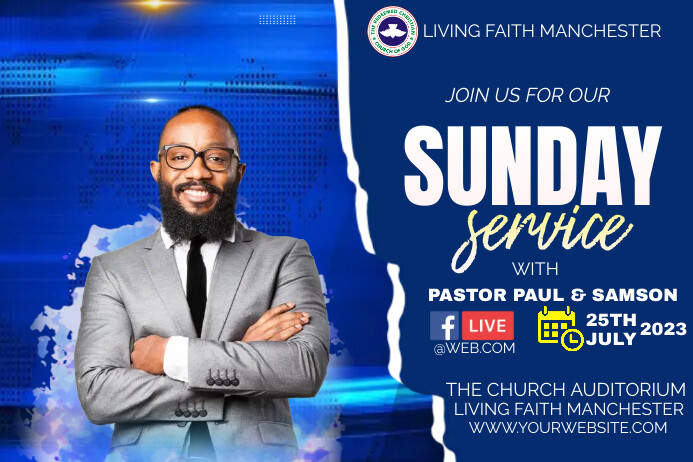 Sunday service template | PosterMyWall