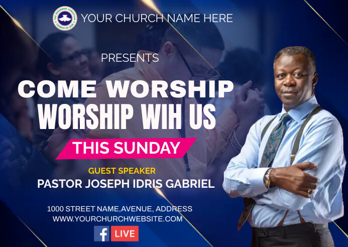 Sunday service template | PosterMyWall