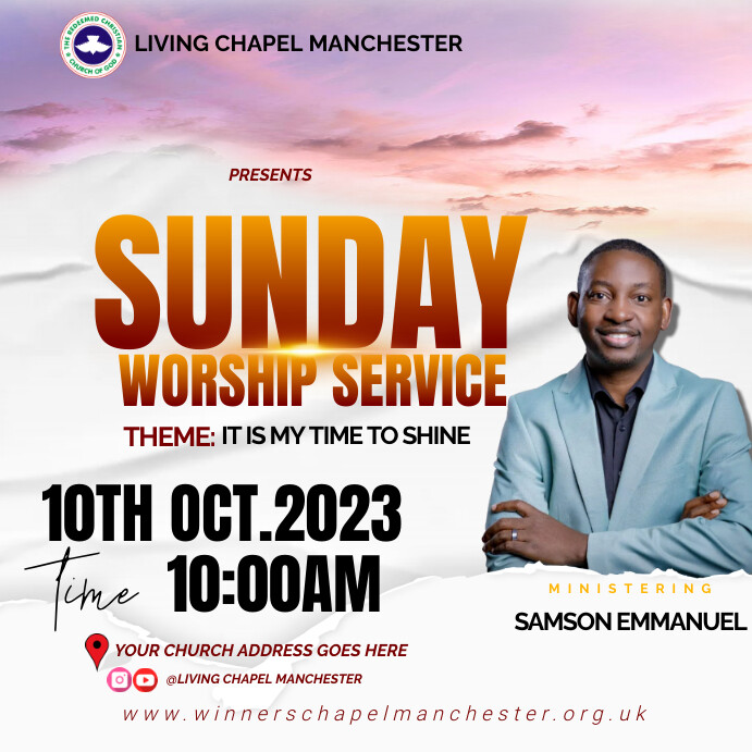 Sunday service template | PosterMyWall