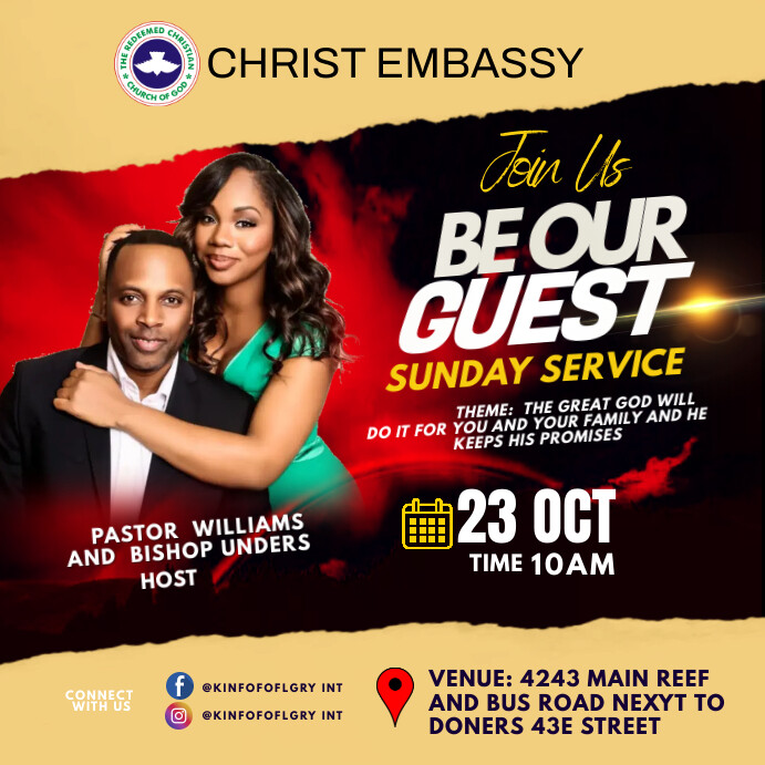 Plantilla de Sunday service template | PosterMyWall