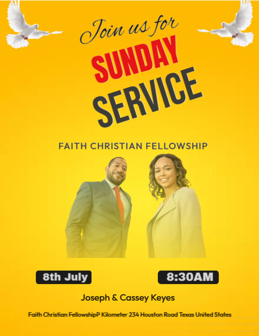 Copia de Sunday Service Template | PosterMyWall