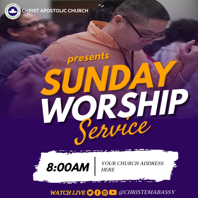 Copy of SUNDAY SERVICE TEMPLATE | PosterMyWall