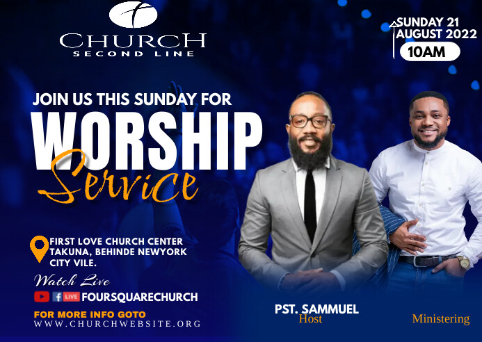 Sunday service template | PosterMyWall