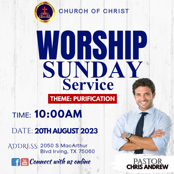 Sunday service template | PosterMyWall