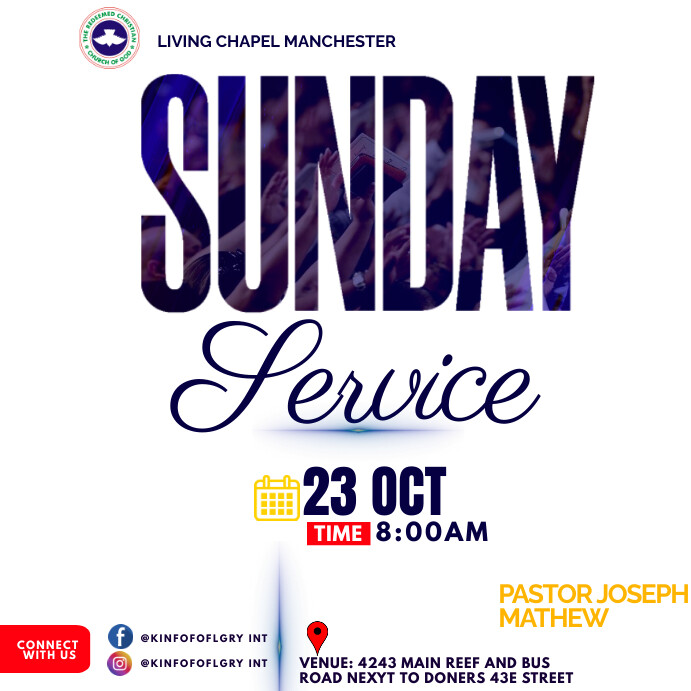 Copy of Sunday service template | PosterMyWall