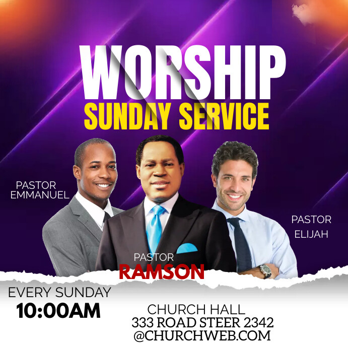 Plantilla de Sunday service template | PosterMyWall