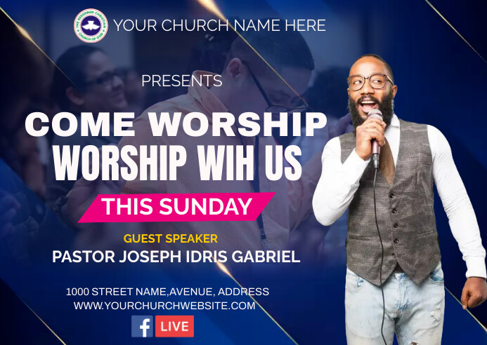 Sunday service template | PosterMyWall