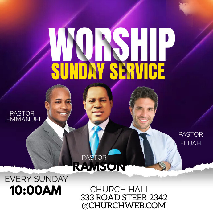 Sunday service template | PosterMyWall