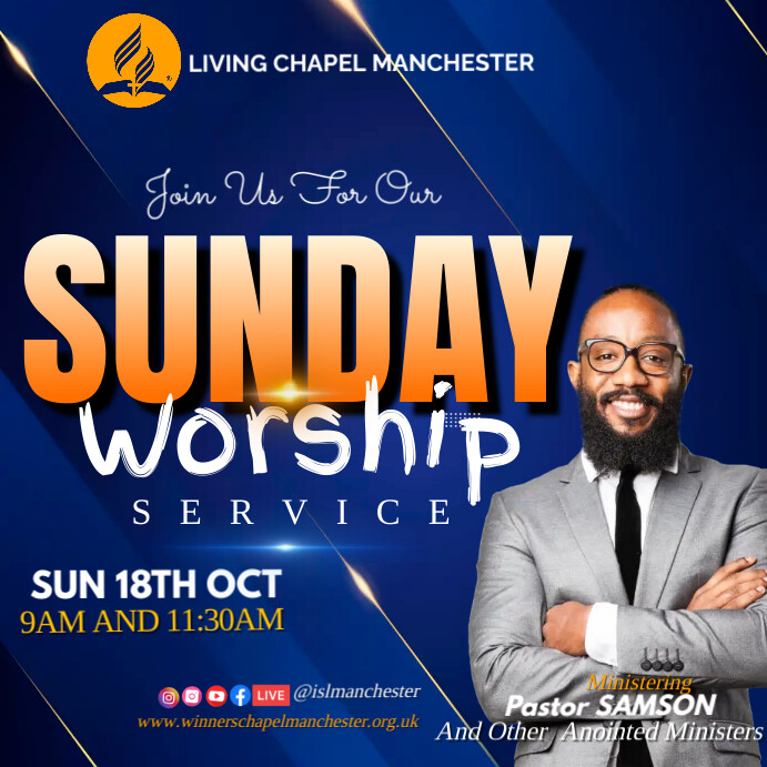 Sunday service template | PosterMyWall