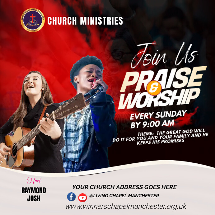 Sunday service template | PosterMyWall