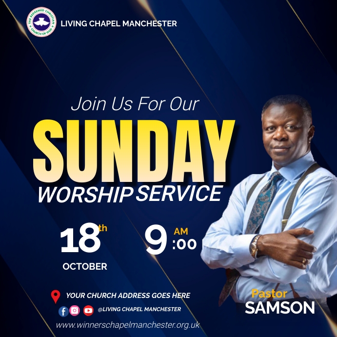 SUNDAY SERVICE TEMPLATE | PosterMyWall