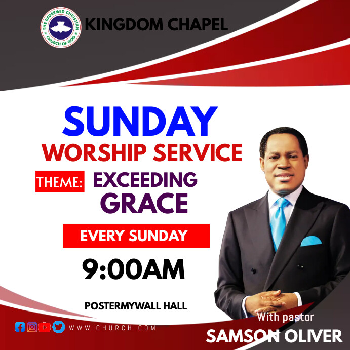 Sunday service template | PosterMyWall