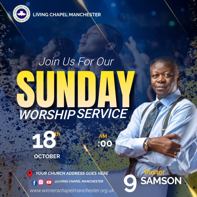 SUNDAY SERVICE TEMPLATE | PosterMyWall