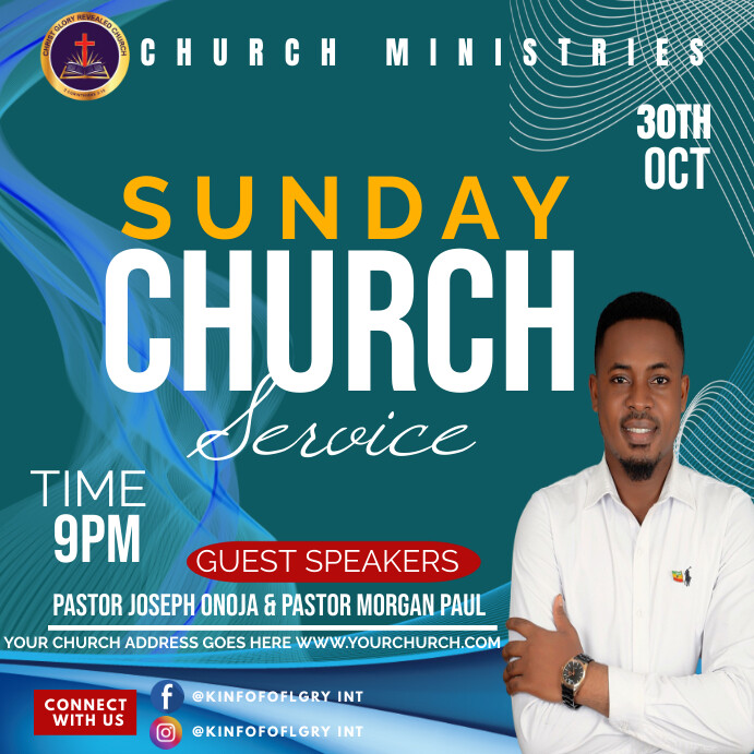 Plantilla de Sunday service template | PosterMyWall