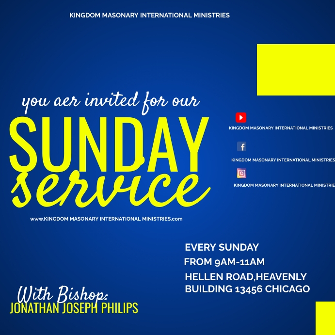 SUNDAY SERVICE TEMPLATE | PosterMyWall