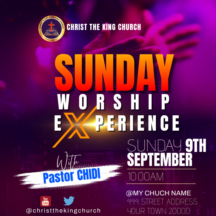 Sunday service template | PosterMyWall