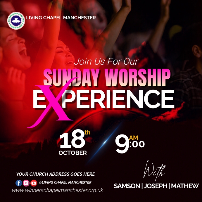 SUNDAY SERVICE TEMPLATE | PosterMyWall