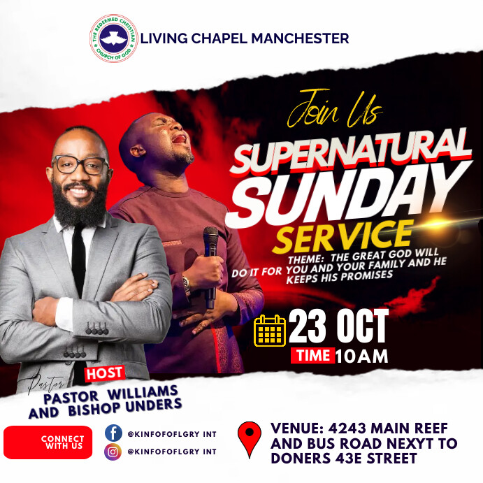 Plantilla de Sunday service template | PosterMyWall