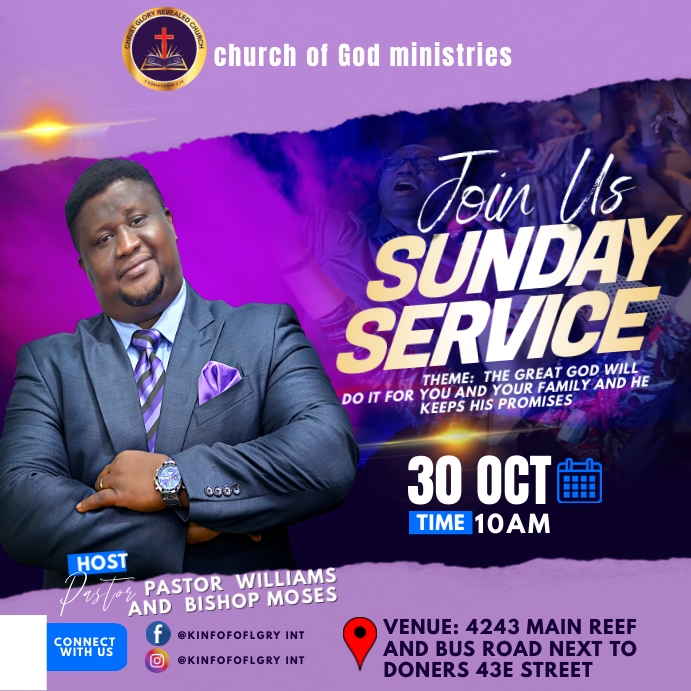 SUNDAY SERVICE TEMPLATE | PosterMyWall