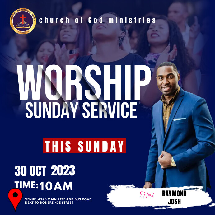 Sunday service template | PosterMyWall