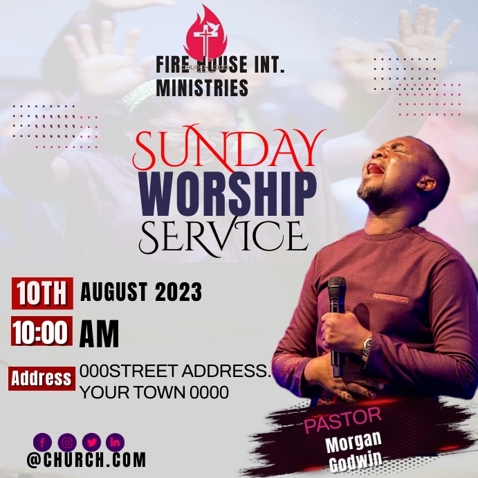 Copy of SUNDAY SERVICE TEMPLATE | PosterMyWall