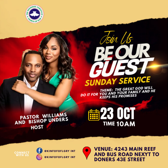 Sunday service template | PosterMyWall