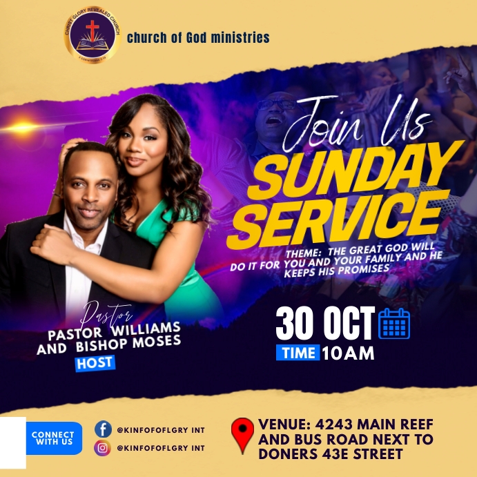 SUNDAY SERVICE TEMPLATE | PosterMyWall