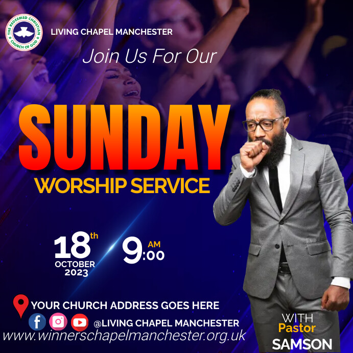 Sunday service template | PosterMyWall